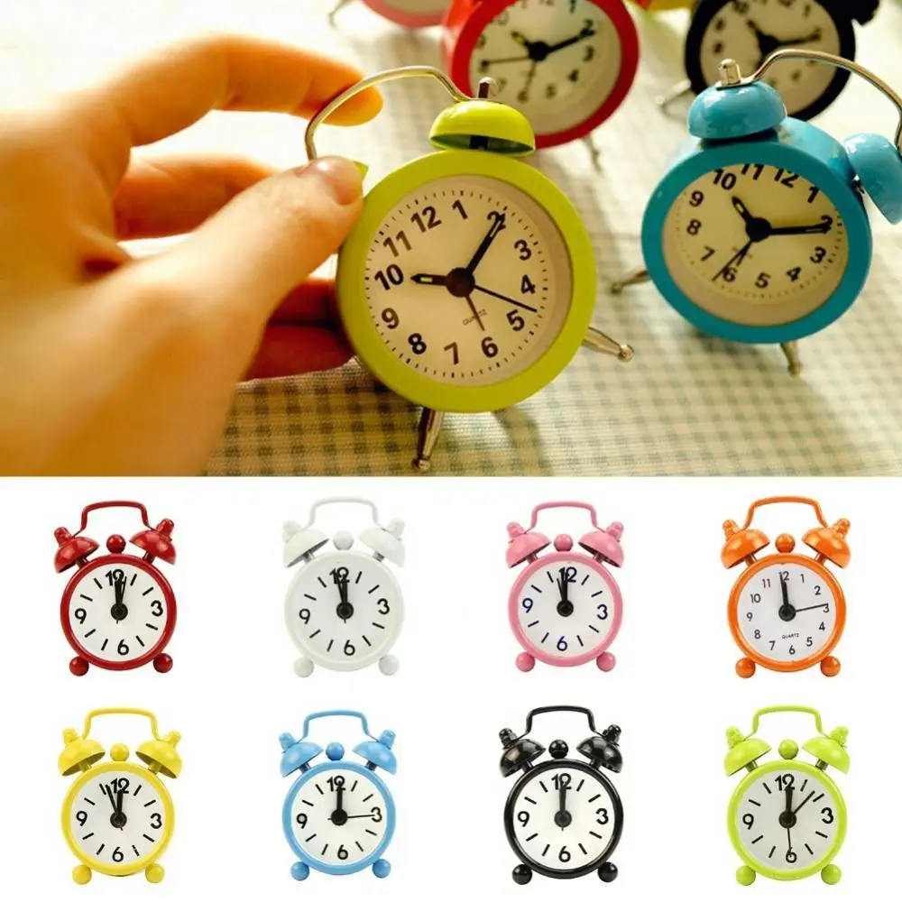 Mini-reloj-despertador-port-til-reloj-Retro-redondo-con-n-mero-doble ...
