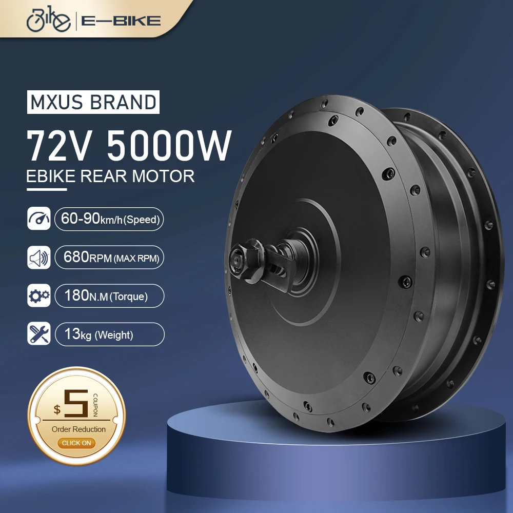 MXUS-5000W-72V-Motor-Only-Brushless-Non-gear-Hub-Motor-5K-Turbo ...