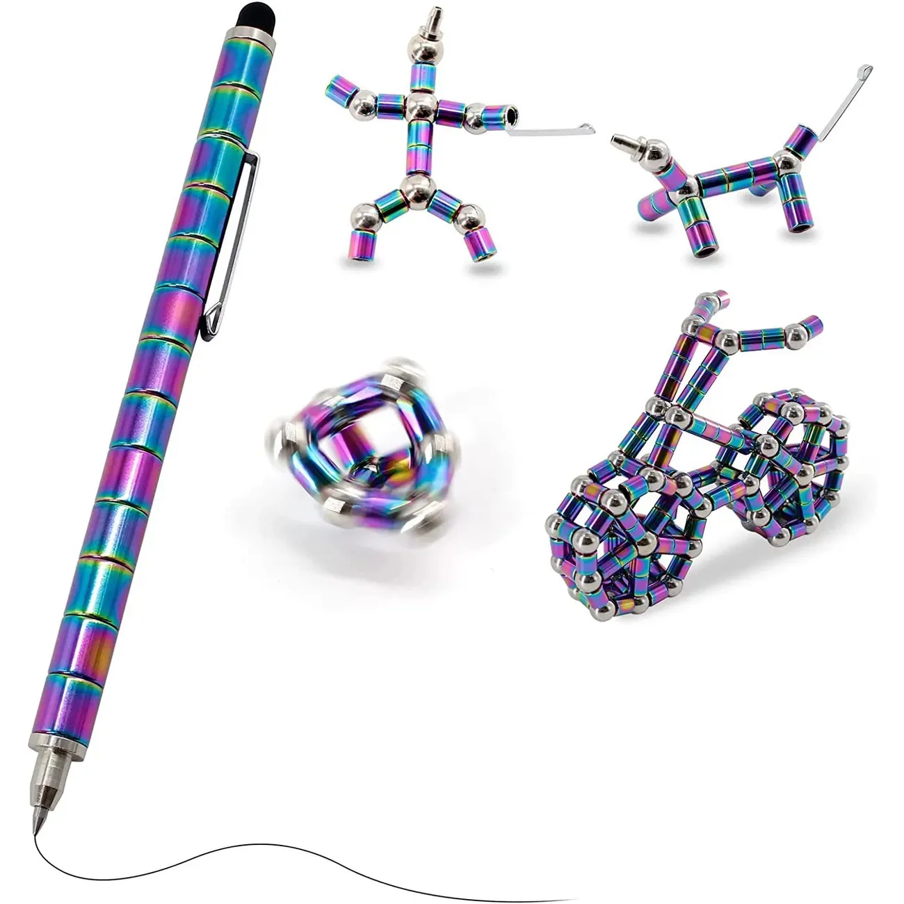 Magnetic-Fidget-Pen-With-2-pcs-Touch-Screen-Pen-Tip-Relieve-Stress-Toy ...