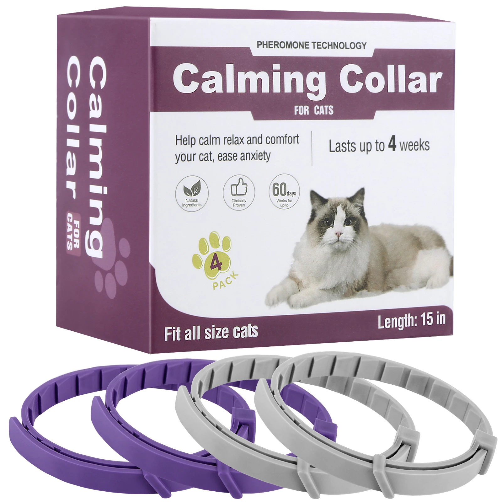 Cat Calming Collar Soothing Collar Anti-Anxiety Calming Pheromone ...