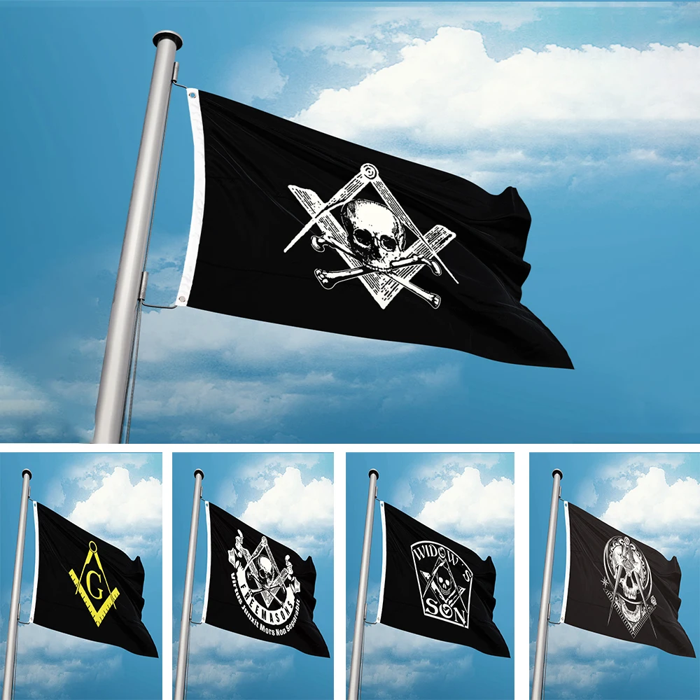 Masonic-Flag-3X5-ft-Custom-Banner-90x150cm-Sport-Outdoor-Mason-Freedom ...
