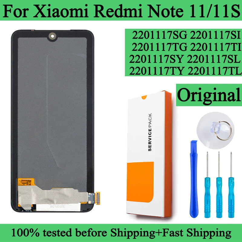 2201117TG 2201117SG Original Lcd For Xiaomi Redmi Note 11 Display Touch Screen Digitizer Panel ...