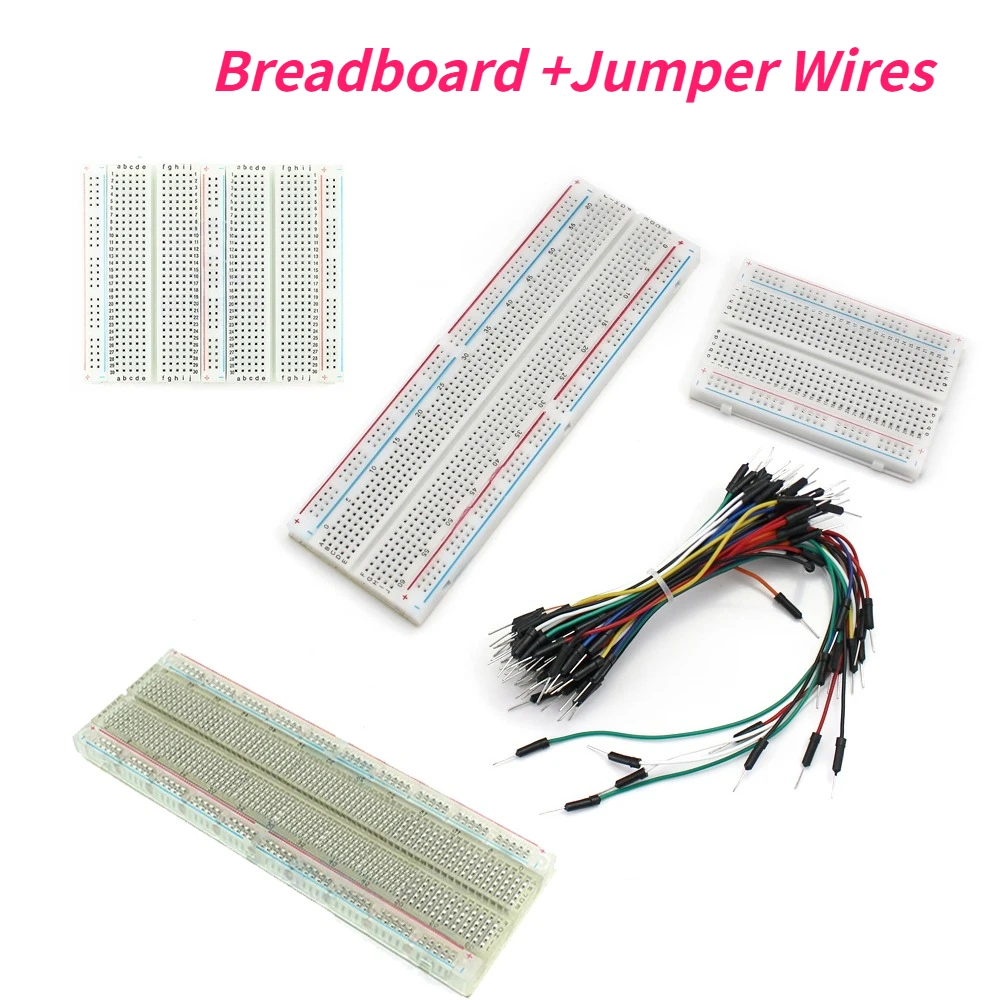 400 750 Tie Breadboard + 65 Uds Jumpers Wires Kit MB-102 Cable sin ...