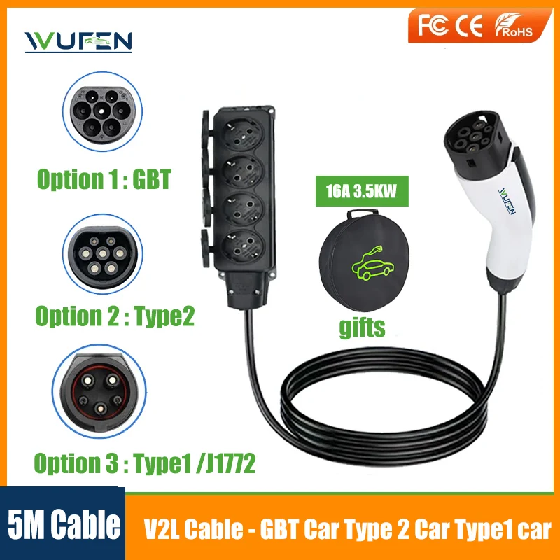 WUFEN-EV-Adapter-GBT-Type2-Type1-V2L-Discharge-Cable-EU-Socket-European ...