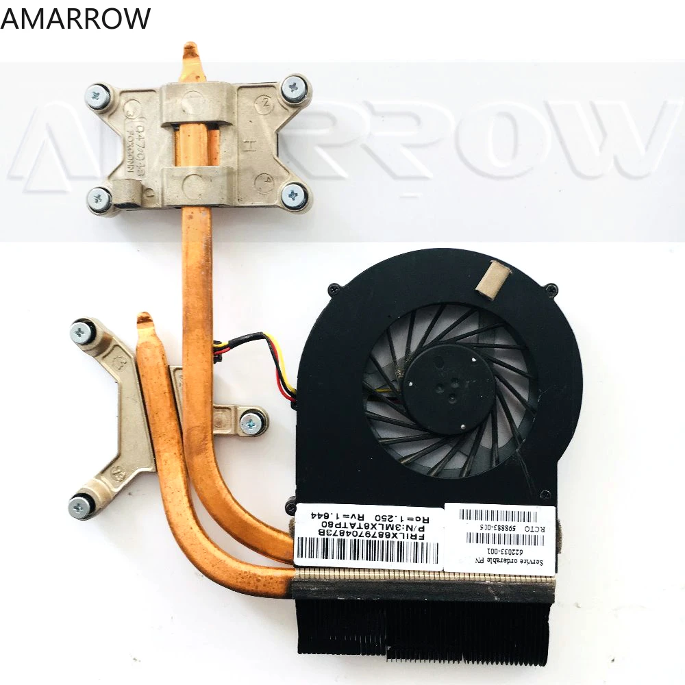 HP 파빌리온 DV6 DV7 dv7 4000 DV6 3000 냉각 방열판 및 팬 622033 001 637610 001 ...