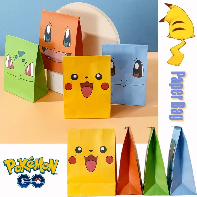4pcs-Pokemon-Pikachu-Paper-Bag-Cartoon-Stand-Up-Popcorn-Snack-Packaging ...