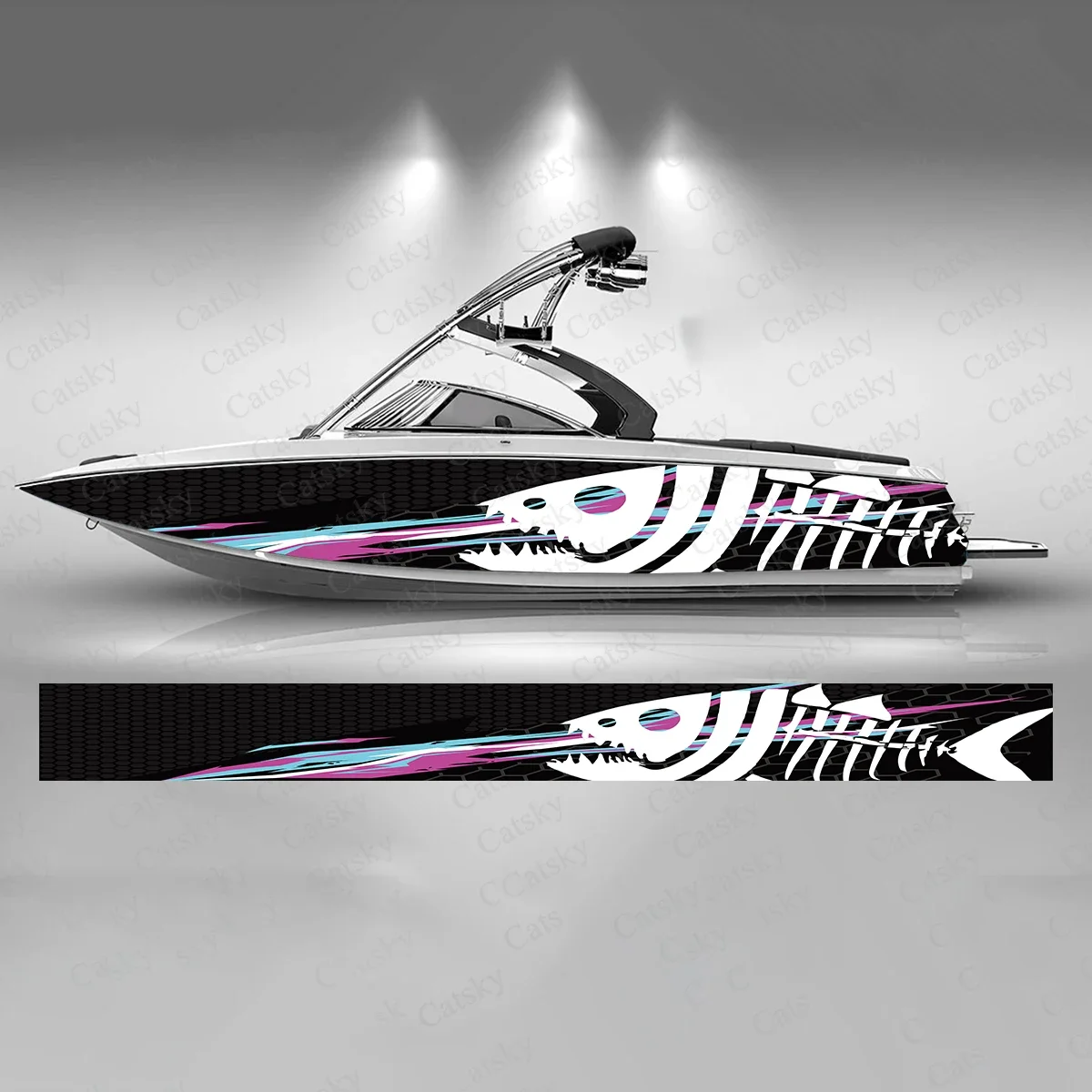 Fish-Bone-Colorful-Boat-Sticker-Fashion-Custom-Fish-Boat-Sticker-Vinyl ...