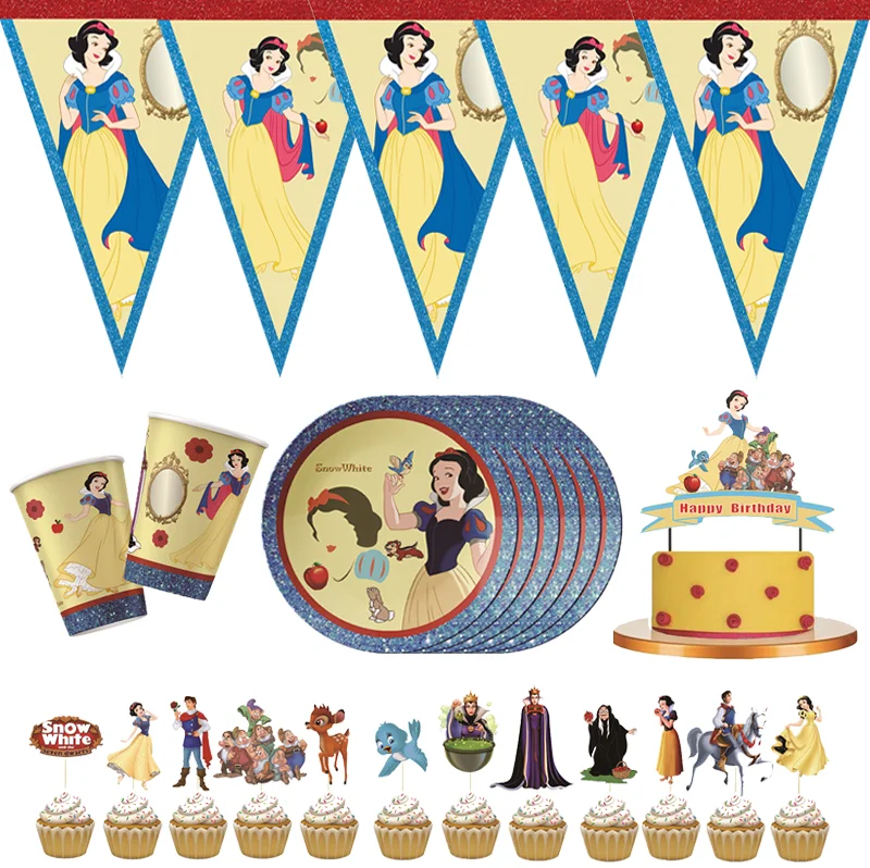 Snow-White-Theme-Frozen-Happy-Birthday-Banner-Baby-Shower-Birthday ...