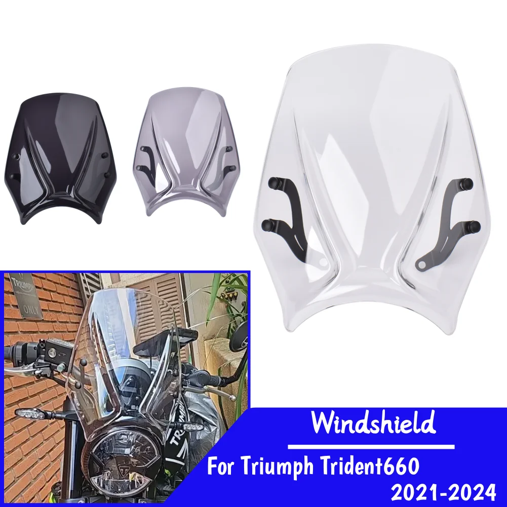 Motorcycle Windshield Windscreen For Triumph Trident660 2021-2024 Front ...