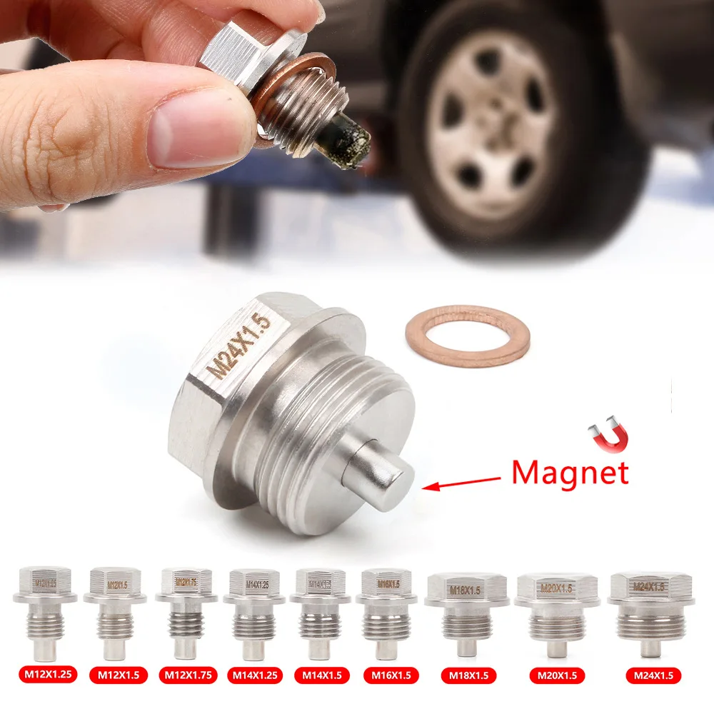 Stainless-steel-Magnetic-Oil-Drain-Plug-Compatible-with-Engine-and ...