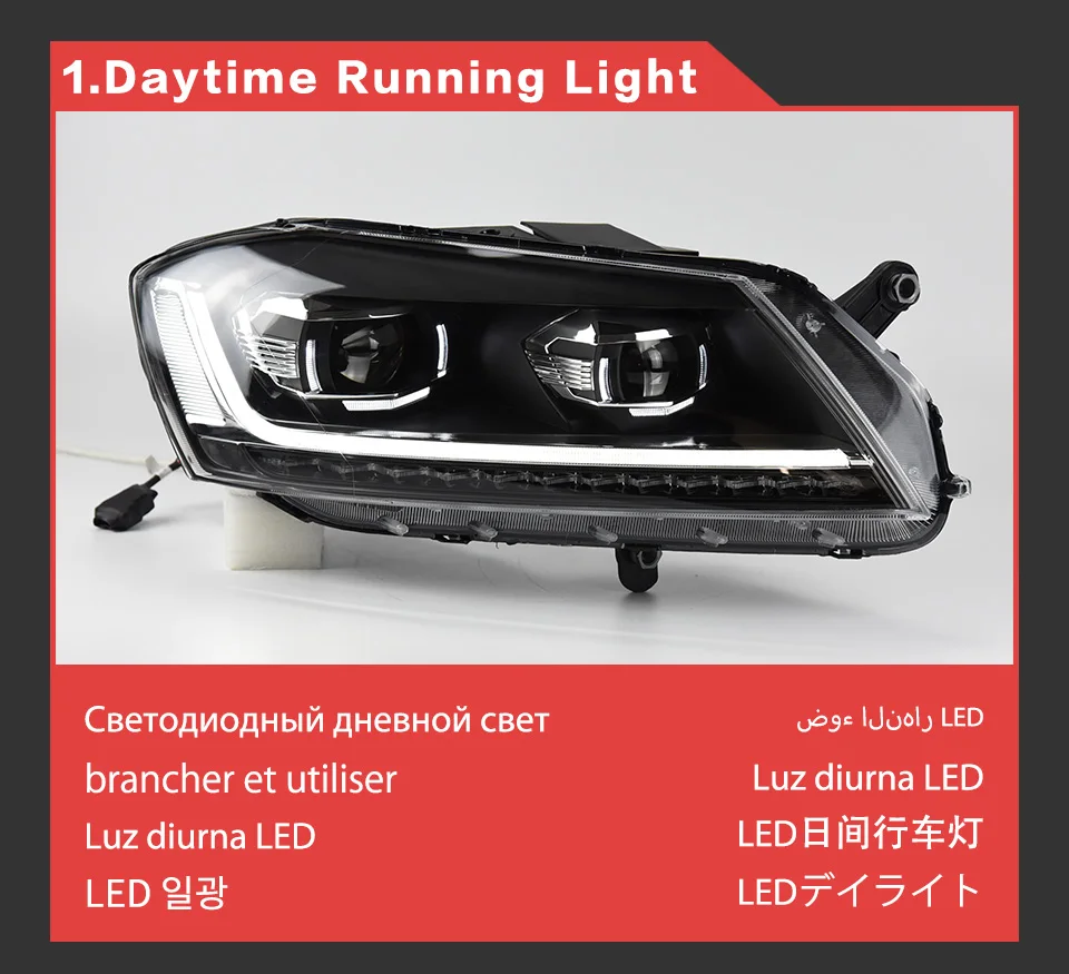 Car Lights For Vw Passat B7 Led Headlight Projector Lens 2012-2015 ...