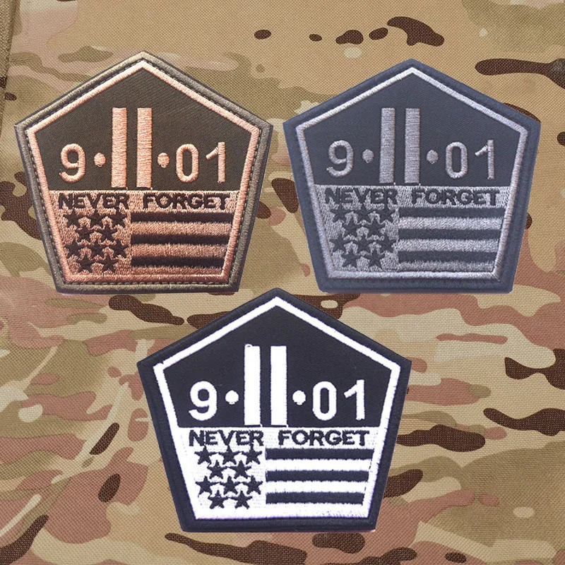 911-Never-Forget-Tactical-Embroidered-Patch-Fastener-Anti-Terrorism ...