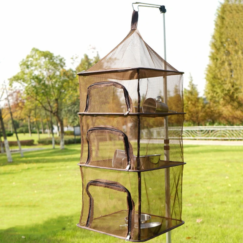 Collapsible Mesh Netting Outdoor Cookware Hanging Drying Dry Rack Net ...