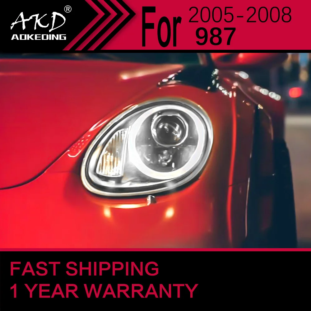 Car-Lights-for-Porsche-Boxster-987-LED-Headlight-2005-2008-987-Head ...