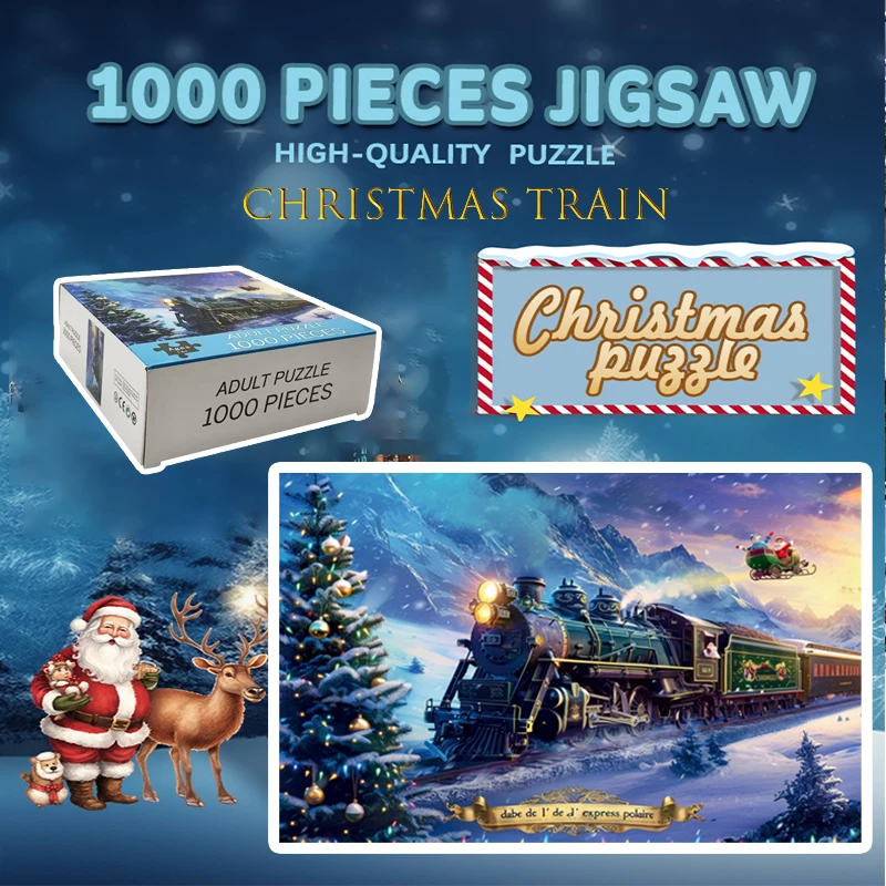 Merry Christmas Puzzle 1000pieces Paper Puzzle Adult Puzzle 70*50cm ...