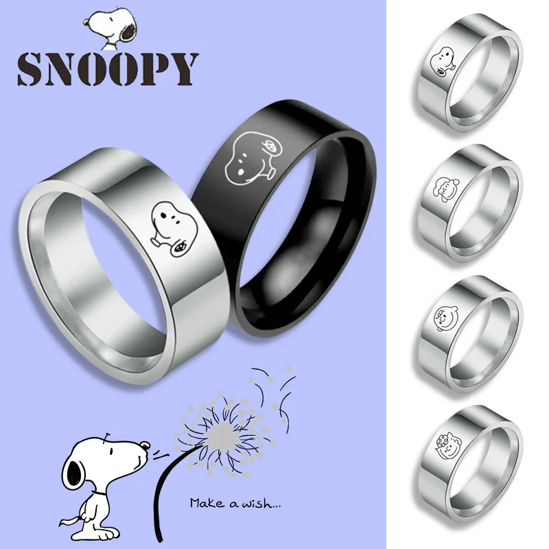 Snoopy-Anime-Ring-Cartoon-Girls-Titanium-Steel-Ring-Couples-Gifts-Boys ...