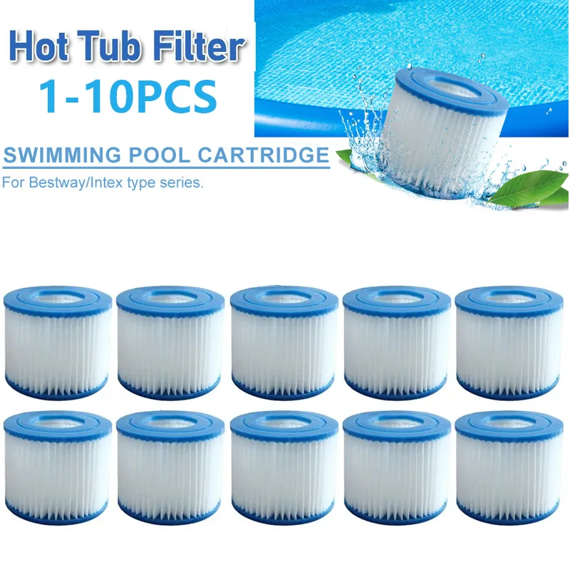 Type VI Hot Tub Filter Soft Rubber Ends Spa Filter Cartridge Reusable ...