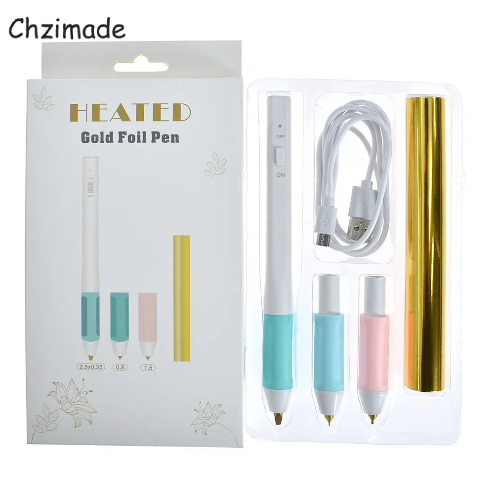 Chzimade-USB-Heating-Hot-Stamping-Foil-Pen-Set-for-Paper-Leather ...