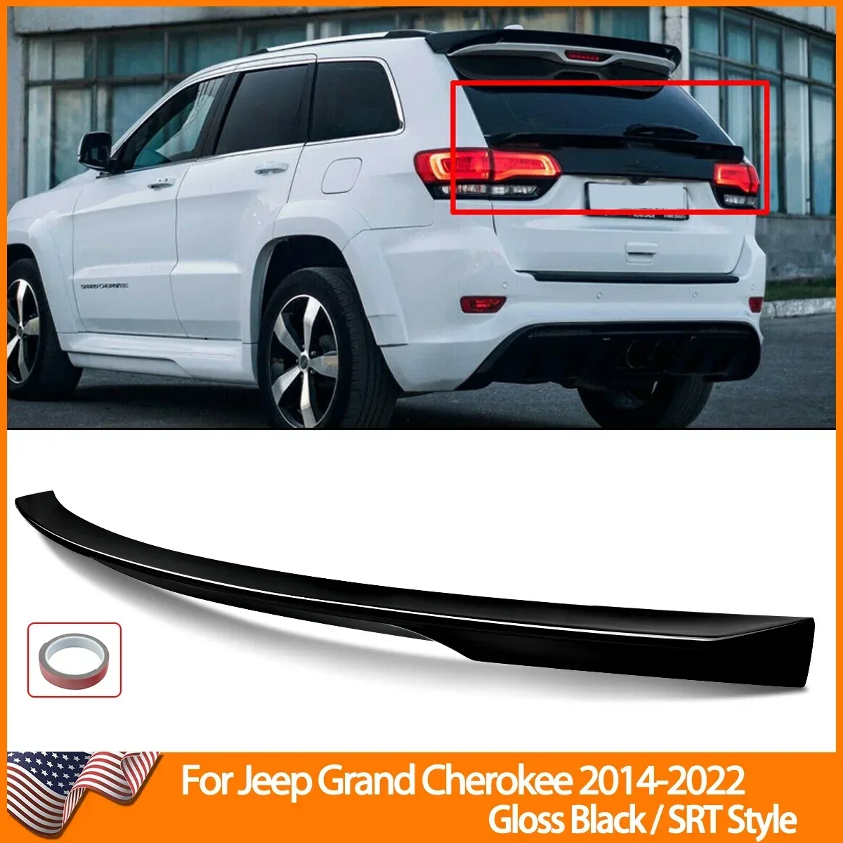 Rear-Mid-Wing-Trunk-Spoiler-Fits-Jeep-Grand-Cherokee-SRT-WK2-2013-21 ...
