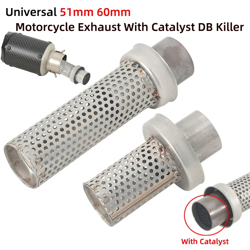 Universal 51mm 60mm Motorcycle Exhaust Silencer Muffler Escape Moto ...