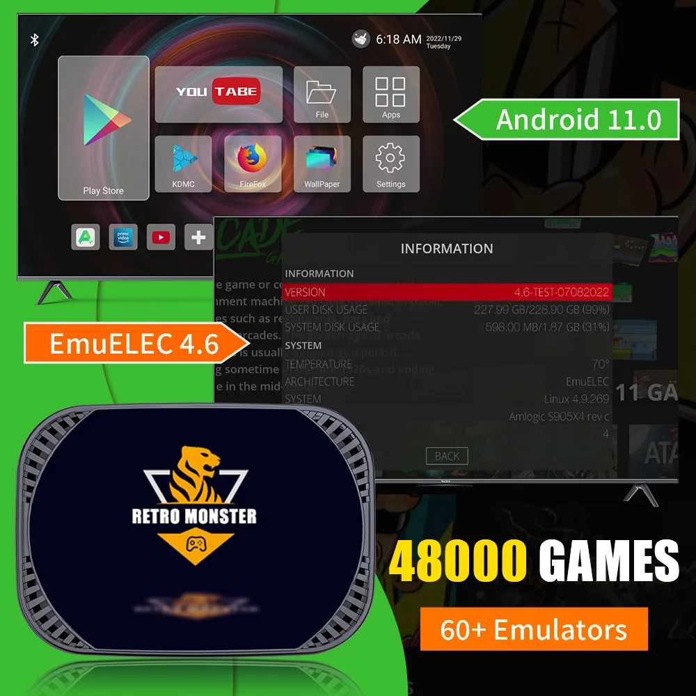 Retro-Video-Game-Console-Android-TV-Box-In-One-4K-Game-Box-48000-Games ...