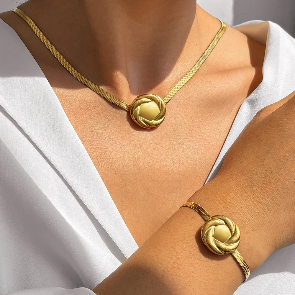 Conjunto-de-joyer-a-de-acero-inoxidable-para-mujer-nuevo-dise-o ...