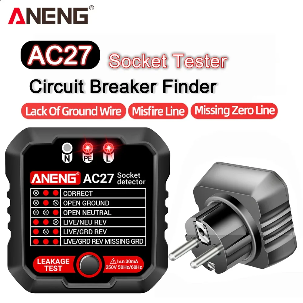 ANENG-AC27-Smart-Socket-Tester-EU-US-Plug-Polarity-Phase-Check-Voltage ...