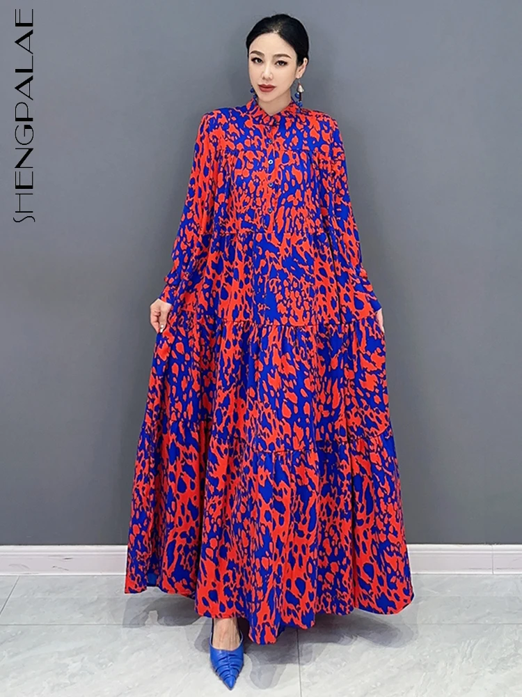 SHENGPALAE-Contrast-Color-Dress-For-Women-Autumn-2024-New-Fashion ...