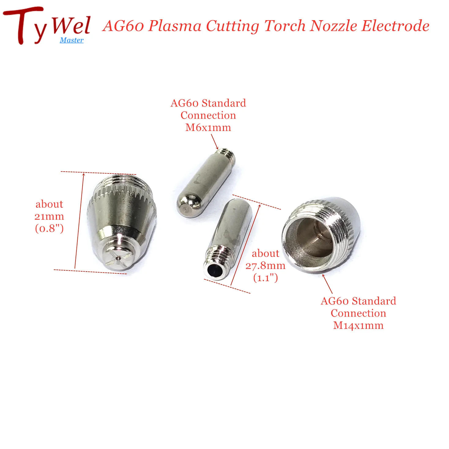 40Db Profi Ag60 Plazmavágó Fáklya Tippek Sg55 P60 Plazma Elektródák ...