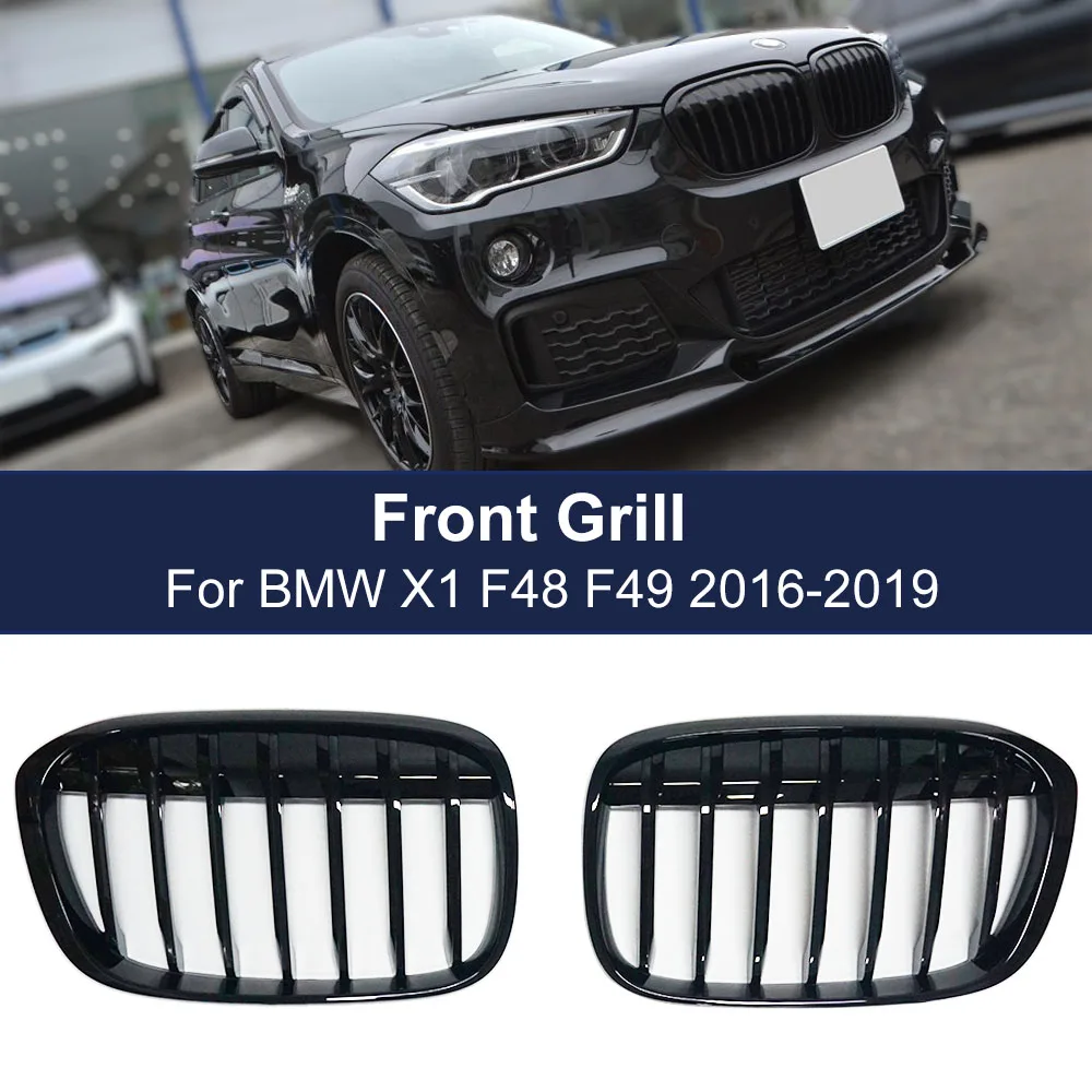 High-Quality Front Bumper Kidney Grille Singel Line For BMW X1 F48 F49 ...