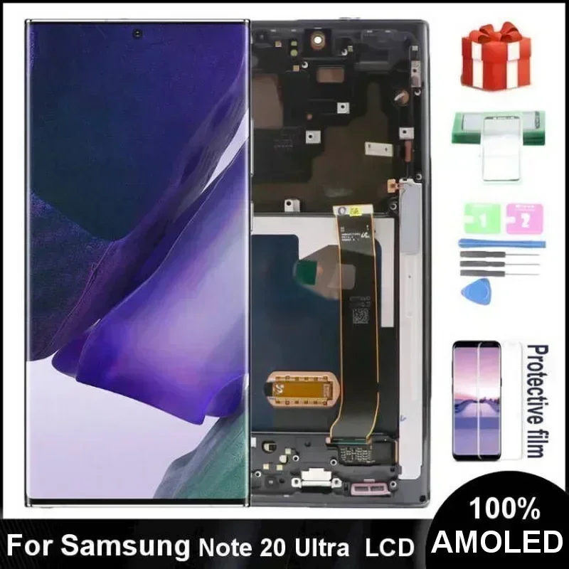 Pantalla LCD 100% AMOLED Note 20 Ultra para Samsung Galaxy Note20 Ultra ...
