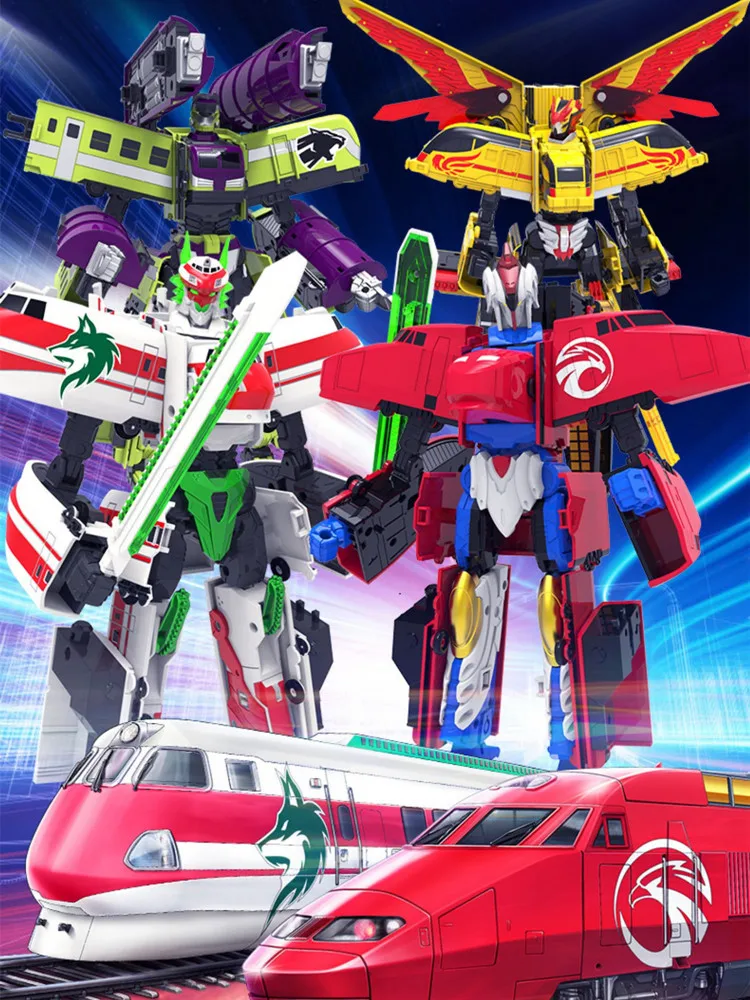 New-Super-Train-Robot-Transform-Combined-European-Train-Action-Figure ...