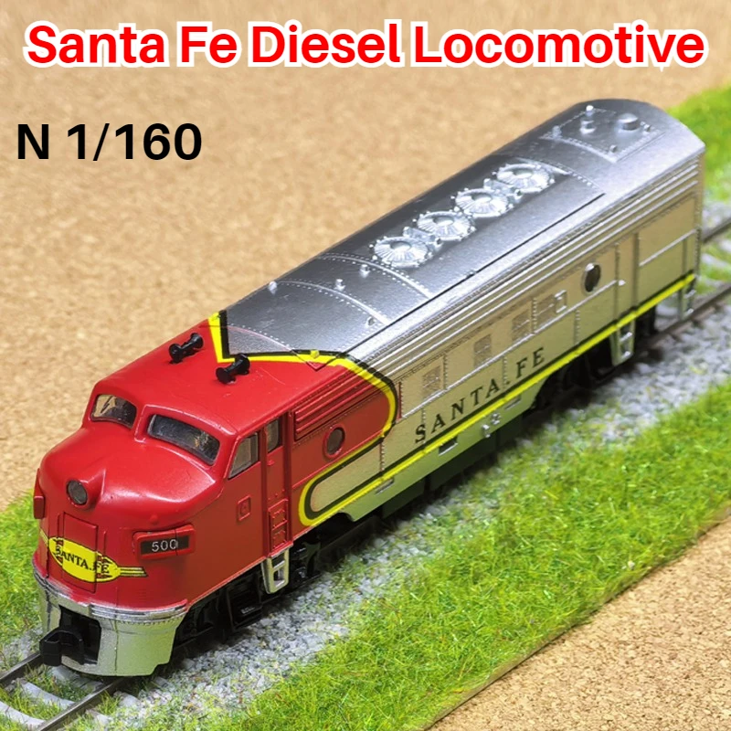 N-type 1/160 Train Model Santa Fe Diesel Locomotive Alloy Miniature ...