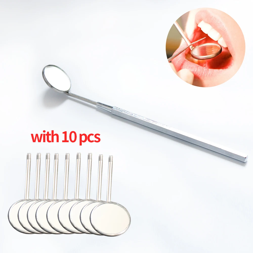 10-Pieces-Replaceable-Dental-Mouth-Mirror-Reflector-Dentist-Equipment ...