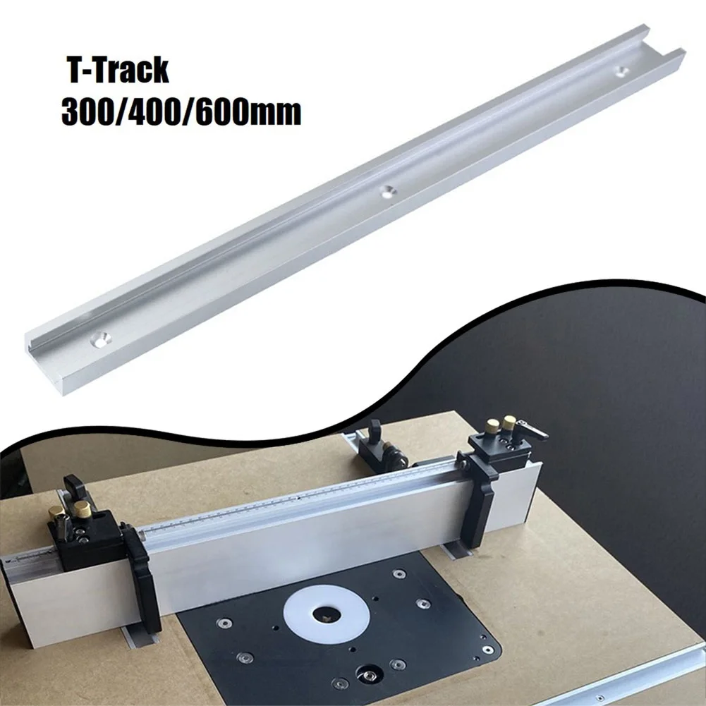 T Track Woodworking T-slot Slide Track 300-600mm Aluminium Alloy Miter ...