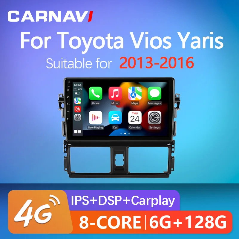 CARNAVI 2 Din Android For Toyota Vios Yaris 2013 2014 2015 2016 Car ...