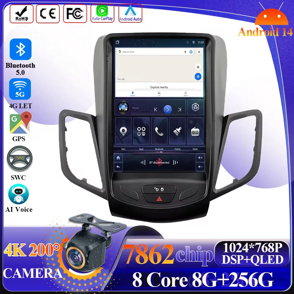 Android-Carplay-Per-Ford-Fiesta-MK7-2009-2016-9-7-Pollici-Tesla-Stile ...