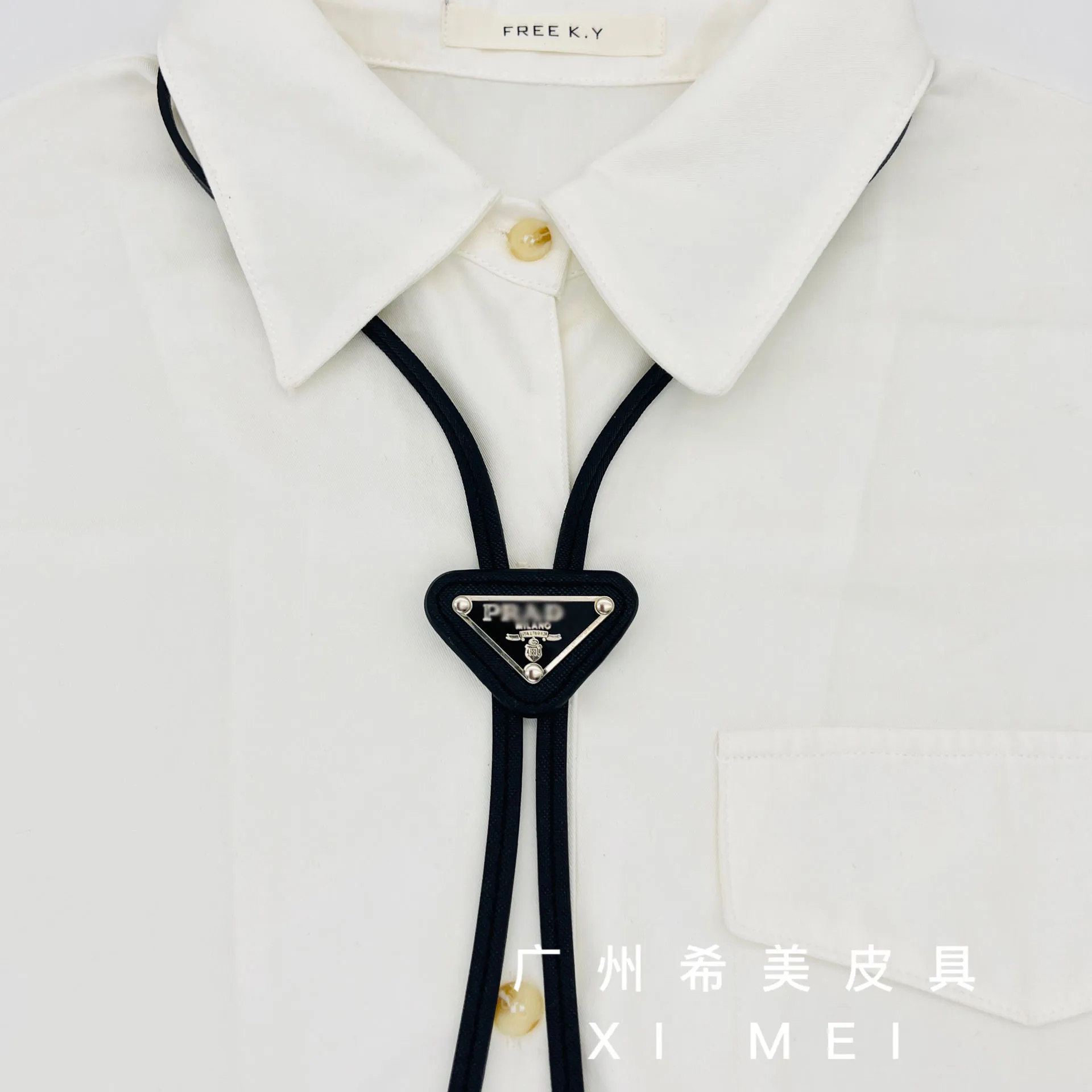 Inverted-Triangle-Letter-Lazy-Bow-Tie-Leather-Tie-for-Men-and-Women ...