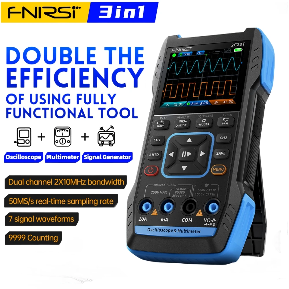 FNIRSI-2C23T-3-in-1-Multimeter-Digital-Oscilloscope-Function-Signal ...