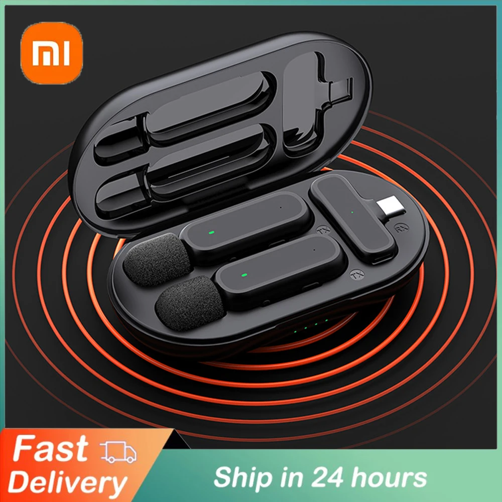 Xiaomi-Mijia-Wireless-Lavalier-Microphone-with-Charging-Box-Audio-Video ...