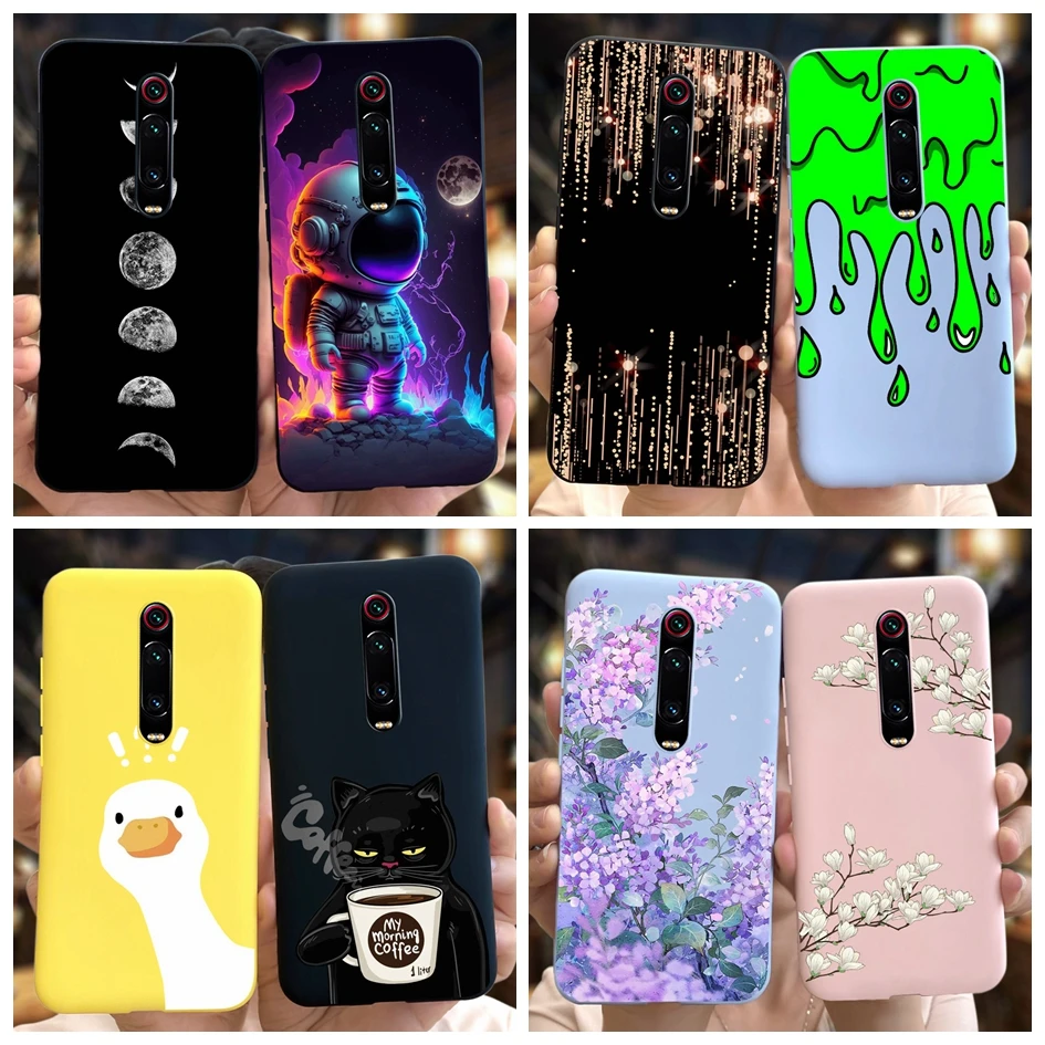 For-Xiaomi-Mi-9T-Case-Mi-9T-Pro-Phone-Back-Cover-Fashion-Flower-Slim ...