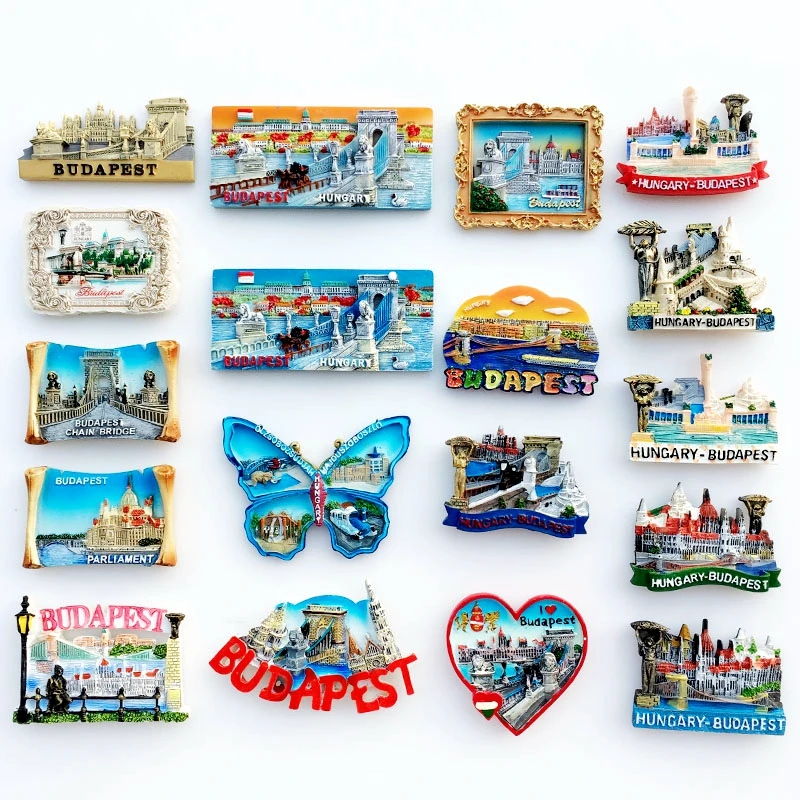 Budapest Hungary Chain Bridge 3D Fridge Magnets World Tourism Souvenir ...
