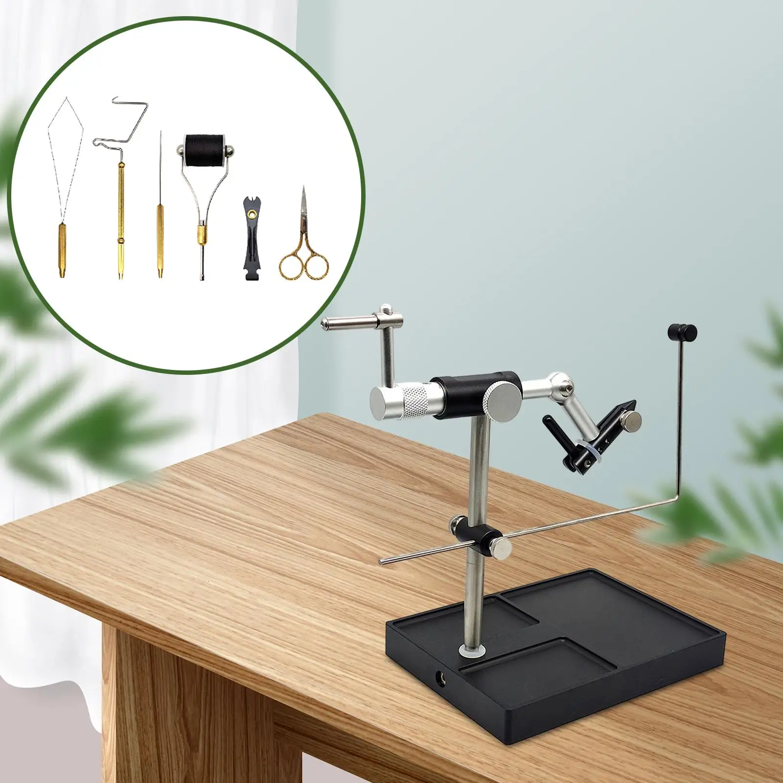 Rotary-Fly-Tying-Vise-Well-Made-and-Easy-to-Use-Fly-Tying-Vise-Rotary ...