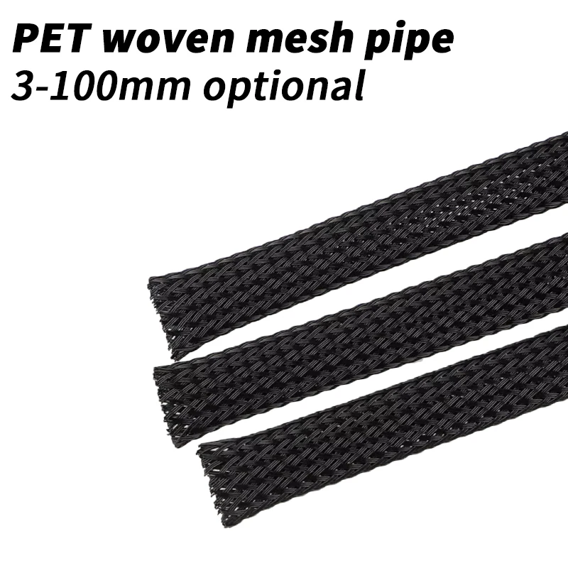 Guaina-per-cavi-in-Nylon-nero-con-guaina-in-filo-di-PET-avvolgimento-a ...