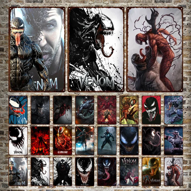 Marvel Movie Venom Metal Sign Vintage Metal Plate Tin Plaque Vintage ...