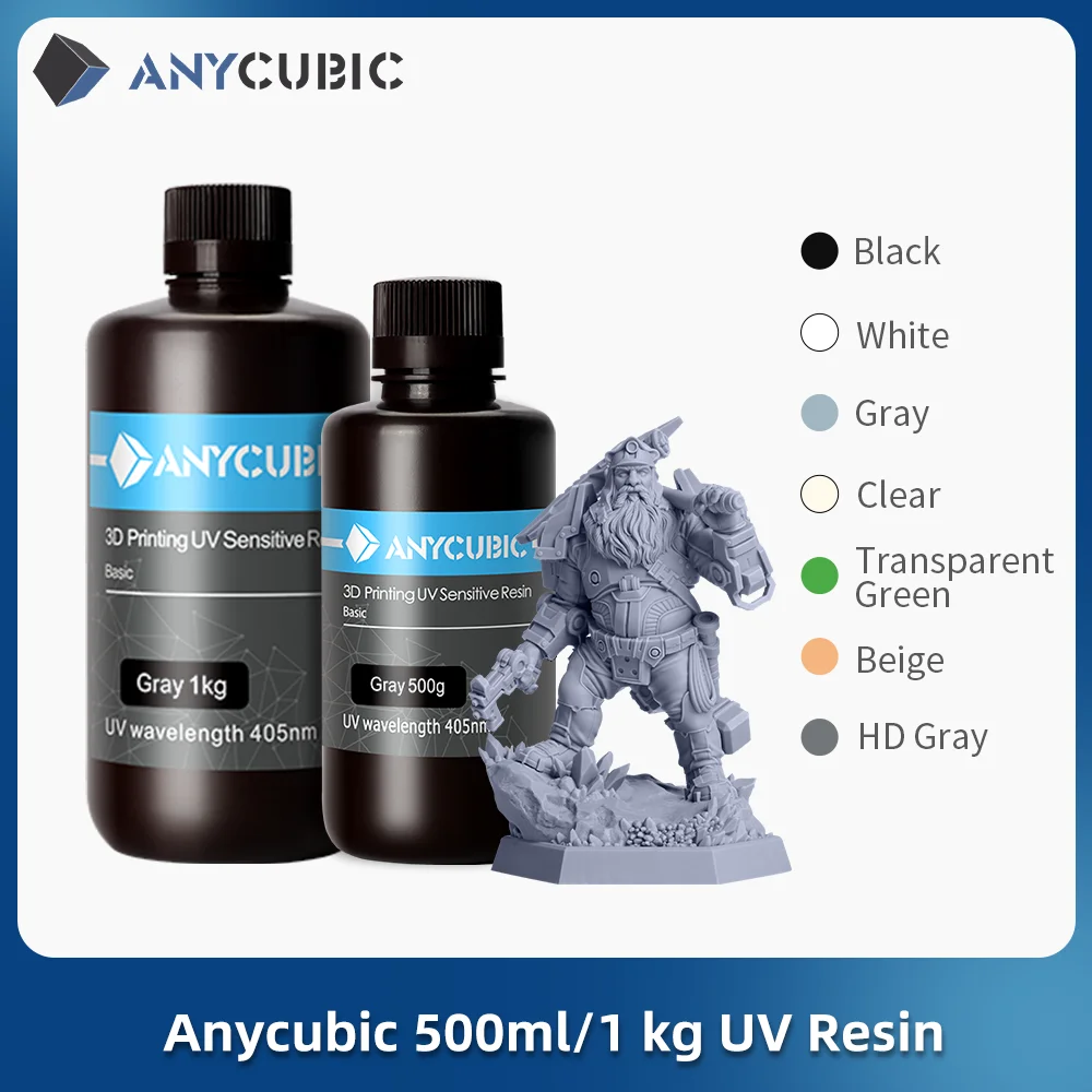 ANYCUBIC 405nm UV Resin for LCD 3D Printer Quick Curing UV Sensitive ...