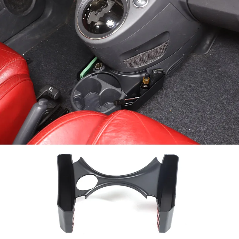 For-Fiat-500-2007-2024-ABS-Black-Center-Console-Side-Storage-Box-Multi ...