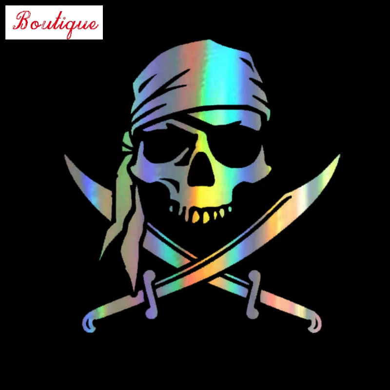 Personalized Waterproof Skull Pirate Sticker And Personalized Off-road ...