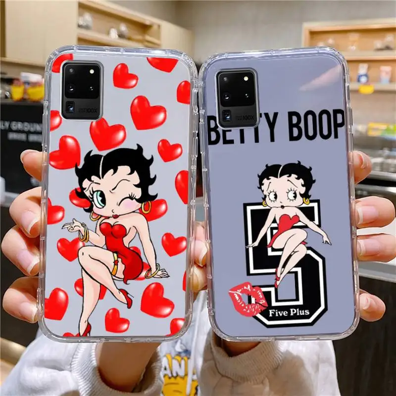 B Betty Cute Boop Phone Case For Samsung Galaxy S10 S10e A70 Edge S22 S23 Plus Ultra Note10 ...