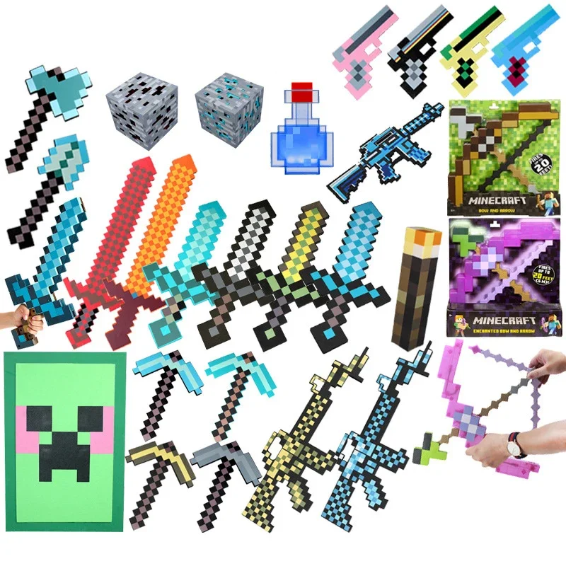 Minecraft-Design-Steve-Blue-Diamond-Sword-Pixel-Creeper-Jogo-Eva-Mosaic ...